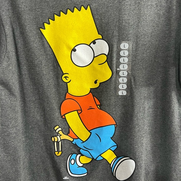 Shirts | Mens Bart Simpson Gray Tee Shirt Size Large New | Poshmark